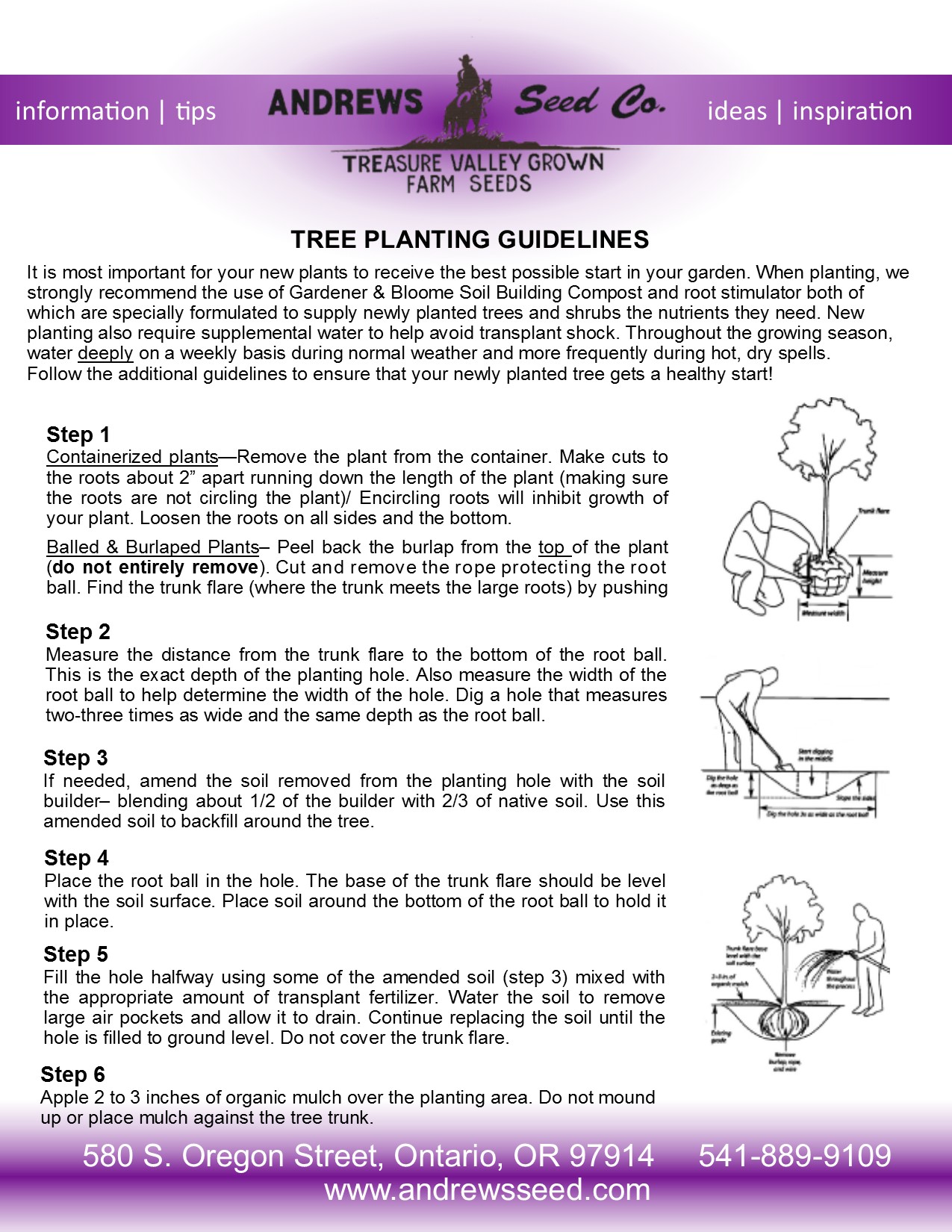 Care Guides – Andrews Seed Company